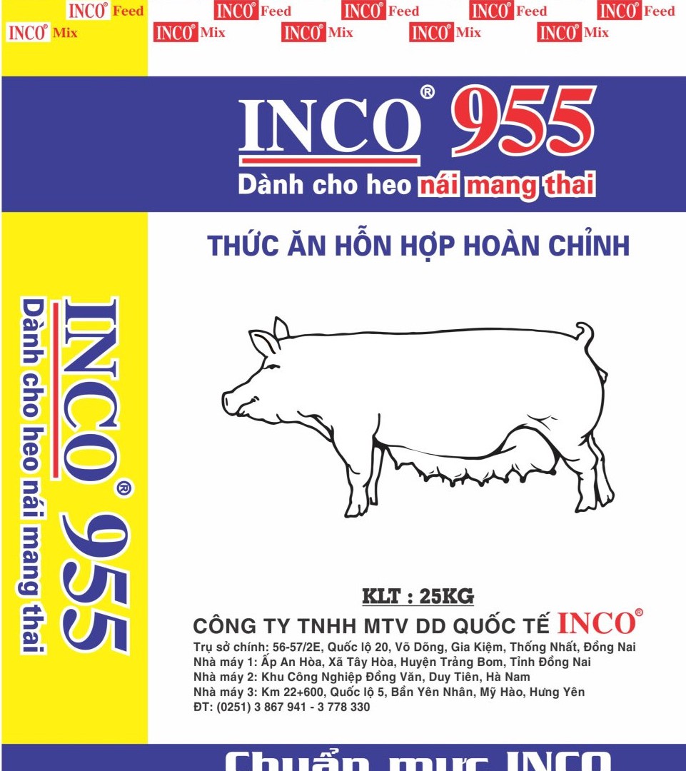 INCO 955 - dành cho heo nái mang thai - Inco System